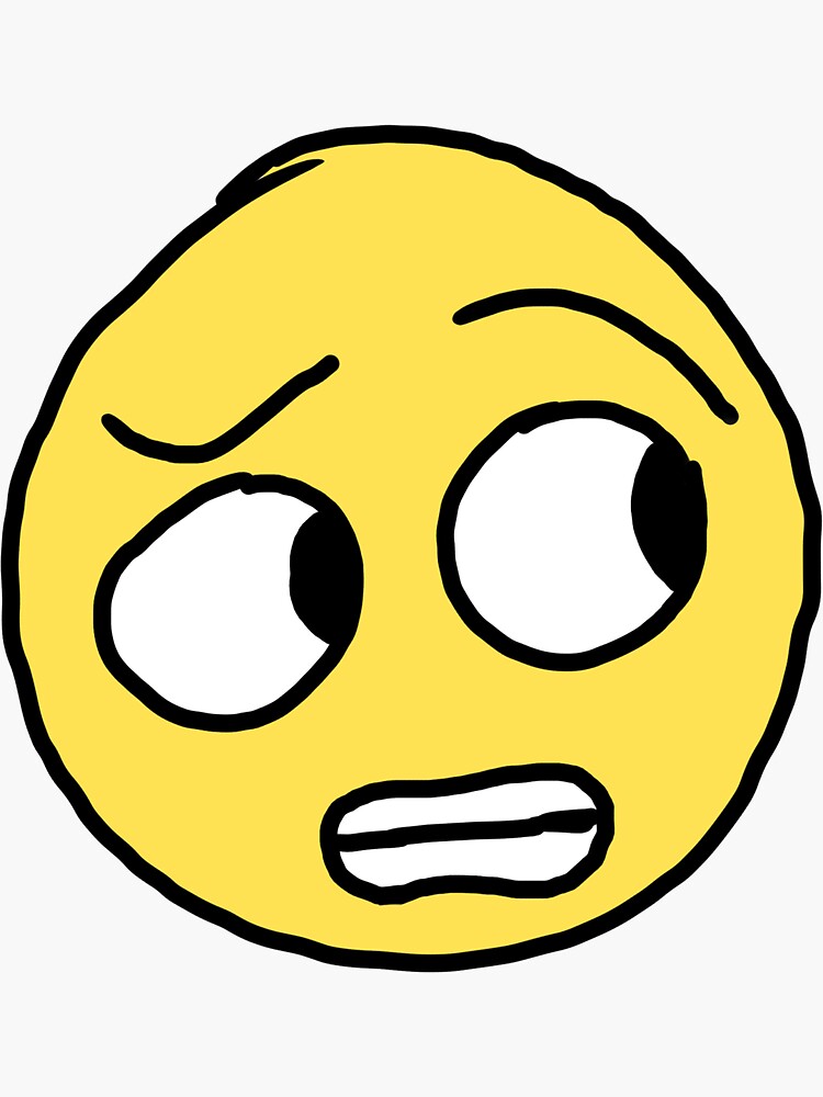 "Bombastic Side Eye Emoji" Sticker for Sale by murky-umbrella | Redbubble