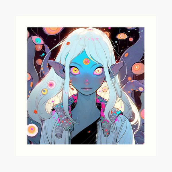 "Creepy Tentacle Alien Anime Girl" Art Print for Sale by bubblegoth ...
