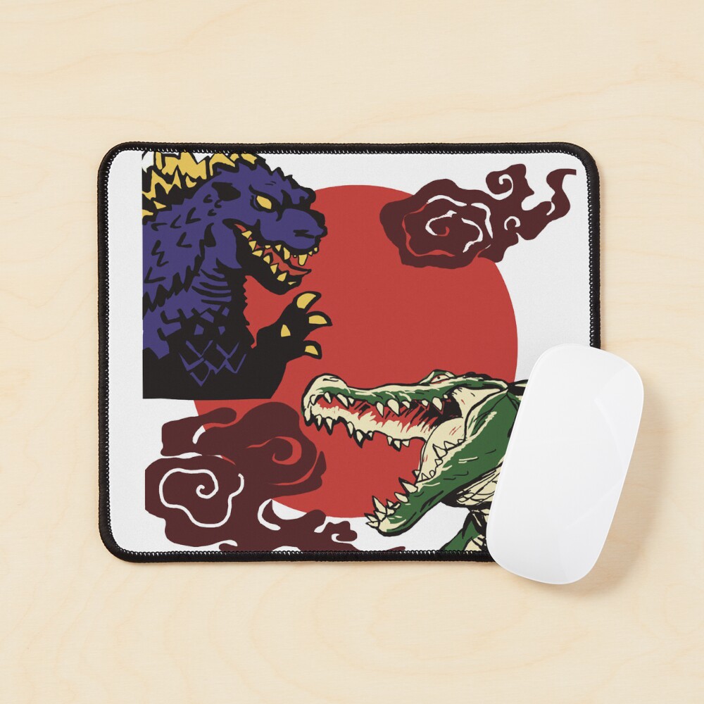 "Godzilla Vs giant alligator (Godzilla lives in your T-shirts)" Sticker ...