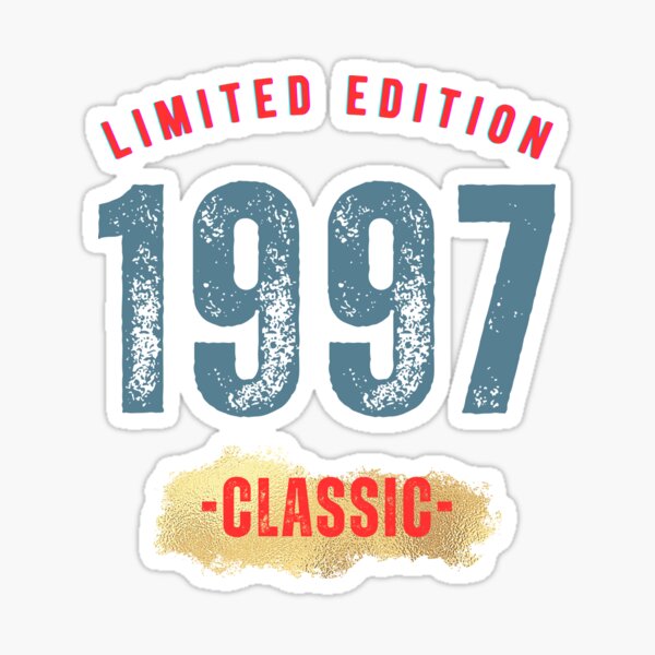 "1997 Limited Edition: The Classic of the 90s" Sticker for Sale by ...