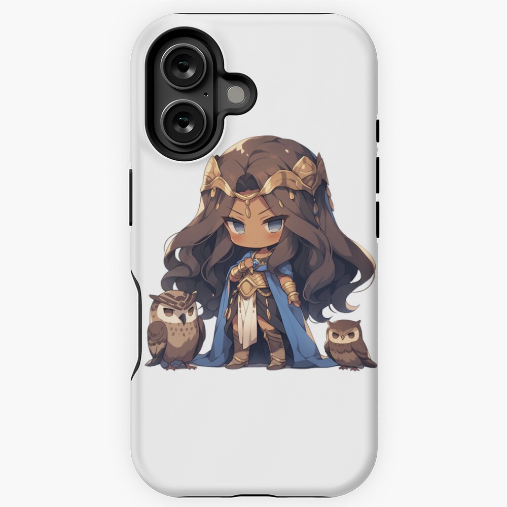 "Athena Greek Goddess Chibi with Owls" Sticker for Sale by ...