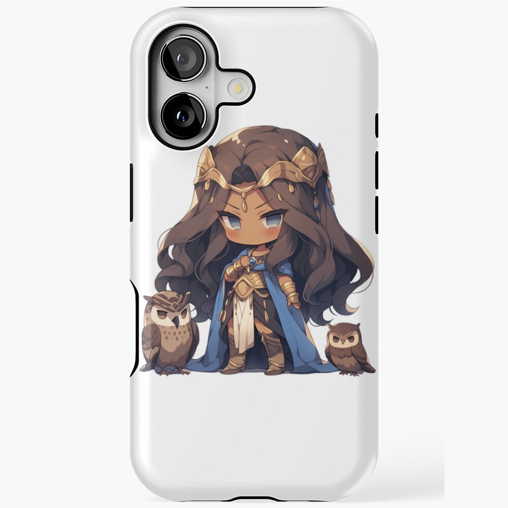 "Athena Greek Goddess Chibi with Owls" Sticker for Sale by ...