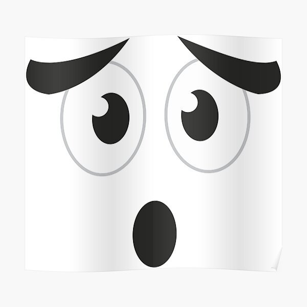 "OOOPS FACE - Funny Ooops Comic Face" Poster for Sale by Super3 | Redbubble