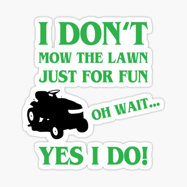 Lawn Mower Stickers | Redbubble