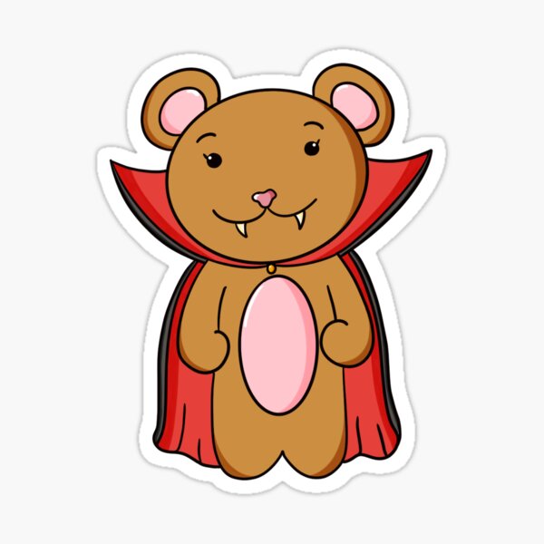 "Teddy Bear Vampire " Sticker for Sale by glamarisssss | Redbubble