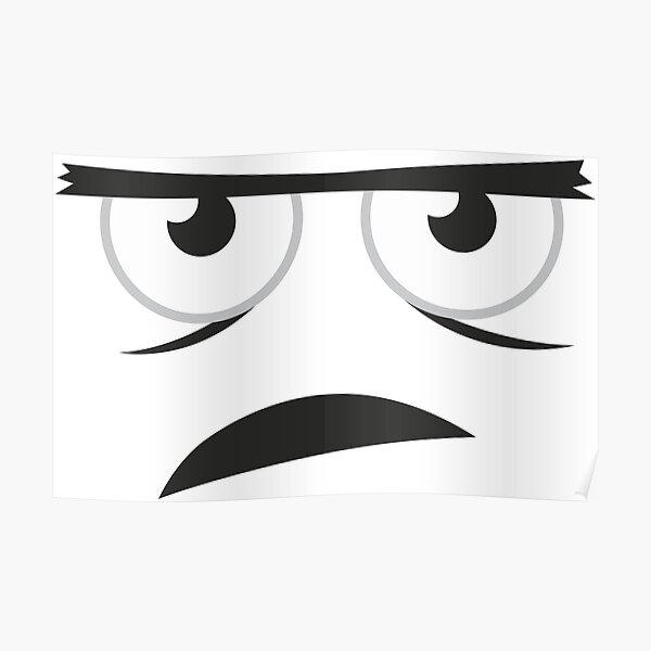 "ANGRY FACE - Funny Angry Comic Face" Poster for Sale by Super3 | Redbubble