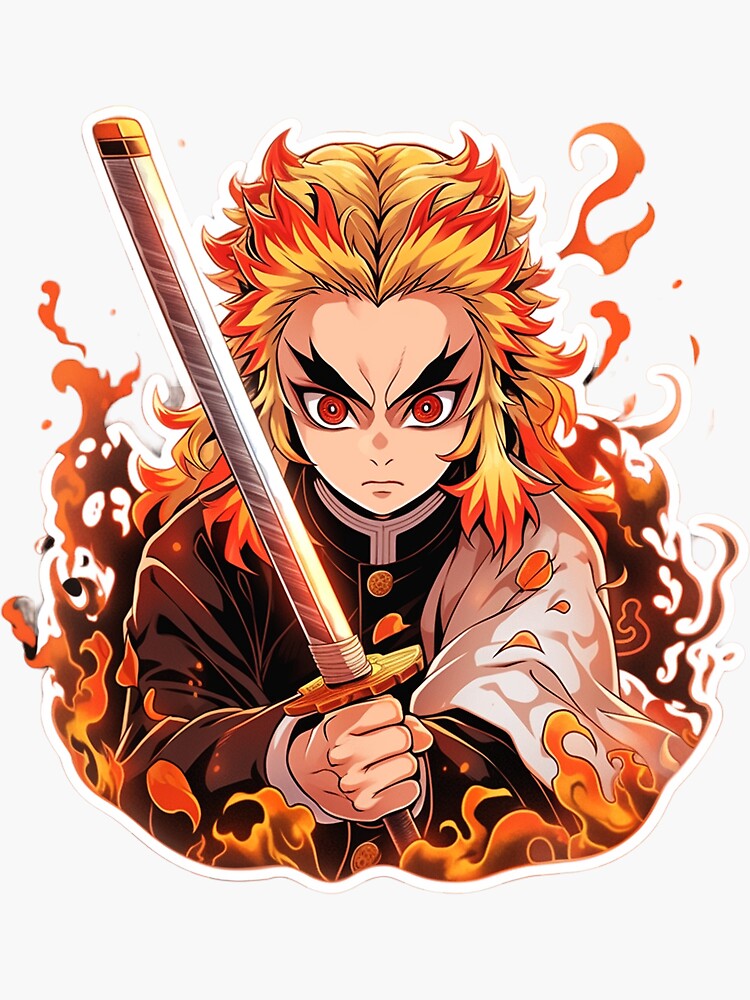 "Rengoku" Sticker for Sale by KLYPStickers | Redbubble