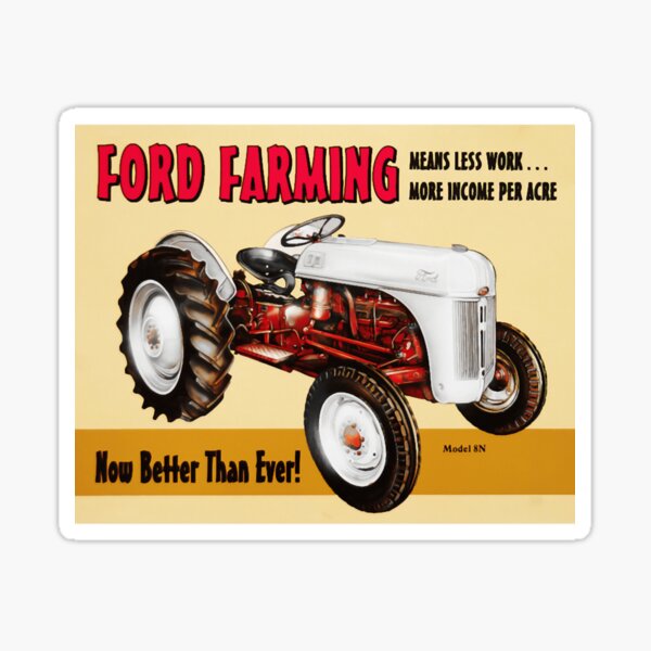 "FORD MODEL 8N TRACTOR ART" Sticker for Sale by CATHERIMERENDA | Redbubble