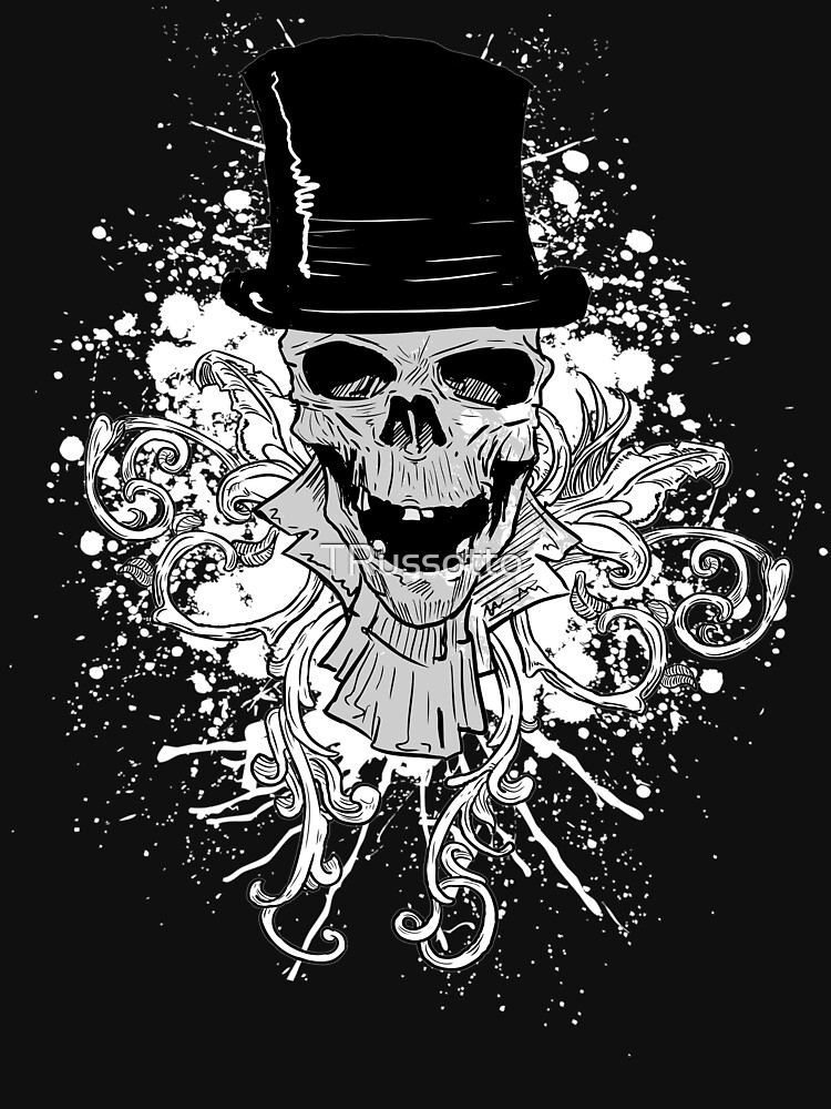 "Skull and a Top Hat" T-shirt for Sale by TRussotto | Redbubble | top t ...