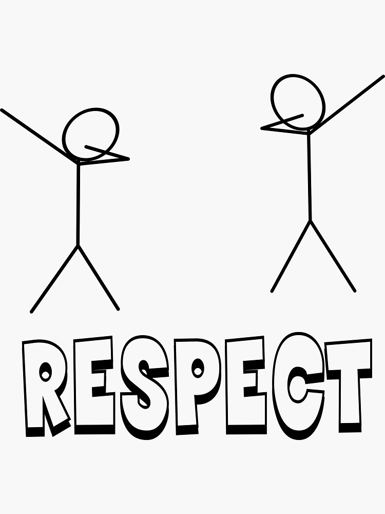 "Dab Stickman Respect!" Sticker for Sale by RendaMon | Redbubble