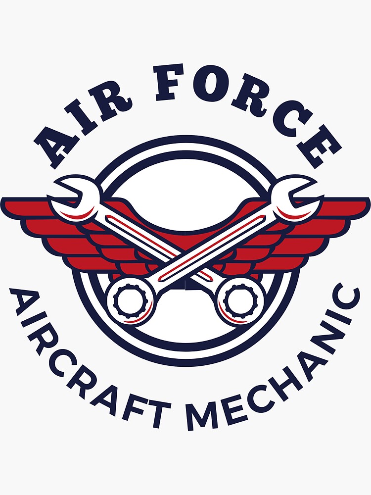 "Air Force Aircraft Mechanic" Sticker for Sale by Custom-Print | Redbubble