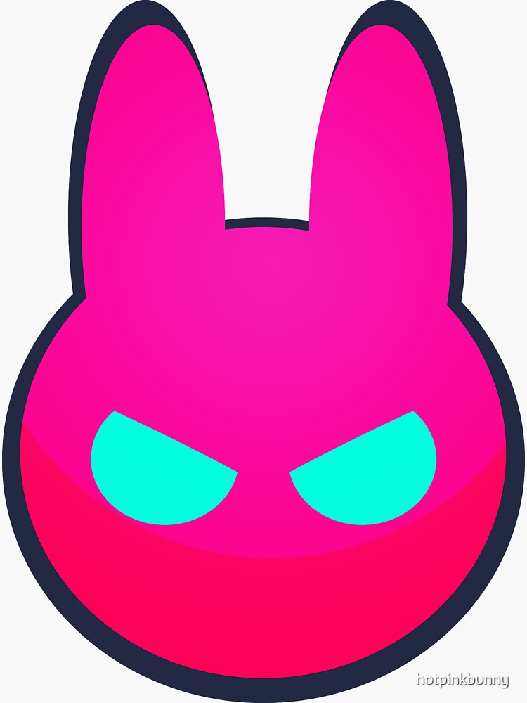 "Hot Pink Evil Bunny" Sticker for Sale by hotpinkbunny | Redbubble