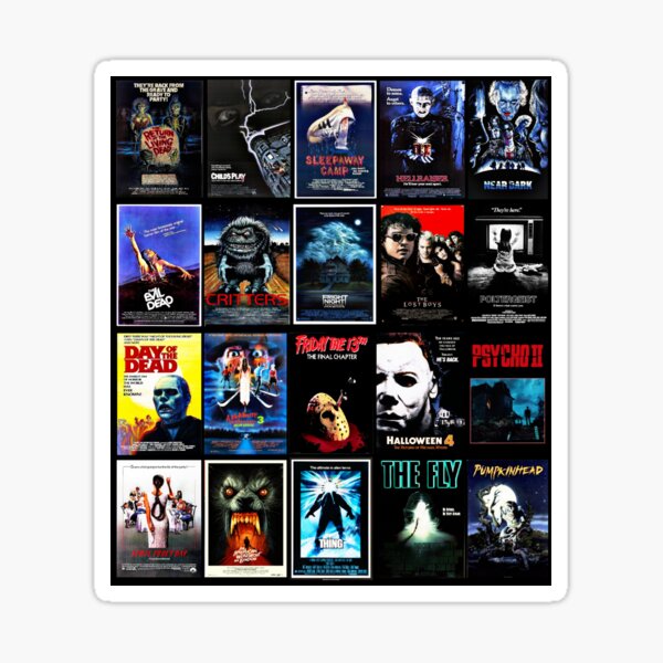 "1980s Horror Classics " Sticker for Sale by David Hernandez | Redbubble