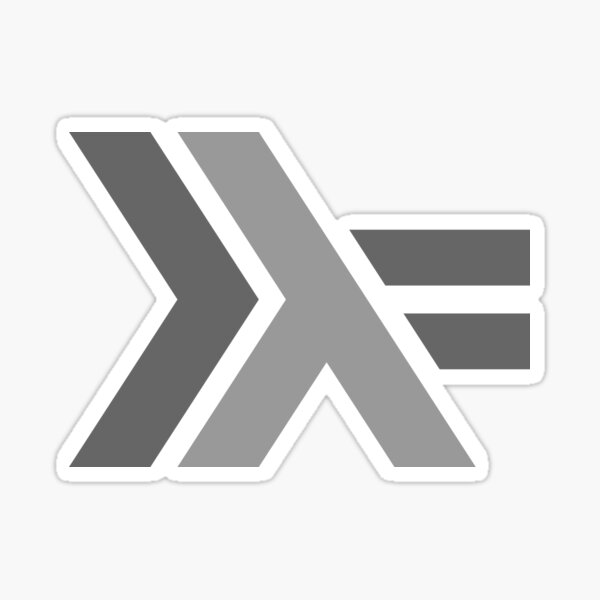 Pegatina «Lenguaje oficial de programación del logotipo de Haskell» de ...