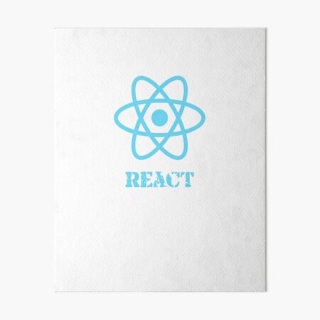 "Official ReactJS React.js Logo Word JS" Art Board Print for Sale by ...