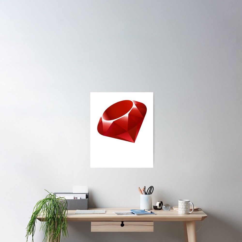 "Ruby Lang Programming Language Official Logo" Poster by rainwater11 ...
