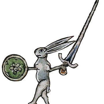 "Weird Medieval Killer Rabbit with Sword" Sticker for Sale by ...