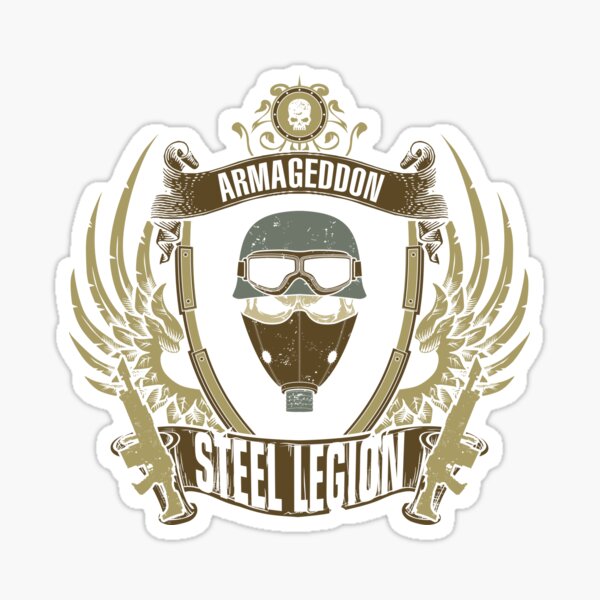 "STEEL LEGION - WAR CREST" Sticker for Sale by EscanV | Redbubble