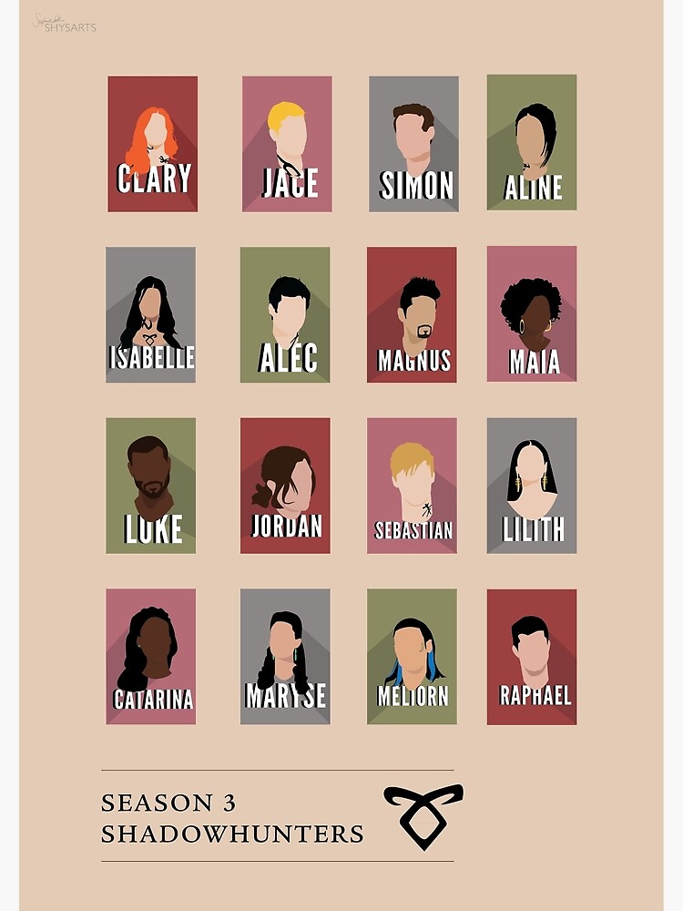 "Shadowhunters Season 3 Minimalistic Poster" Art Print by shysarts ...