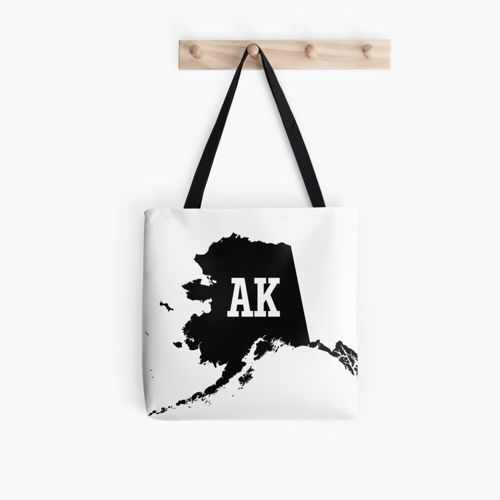 "Alaska State Map AK Abbreviation" Tote Bag for Sale by Chocodole | Redbubble