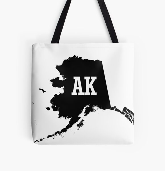 "Alaska State Map AK Abbreviation" Tote Bag for Sale by Chocodole ...