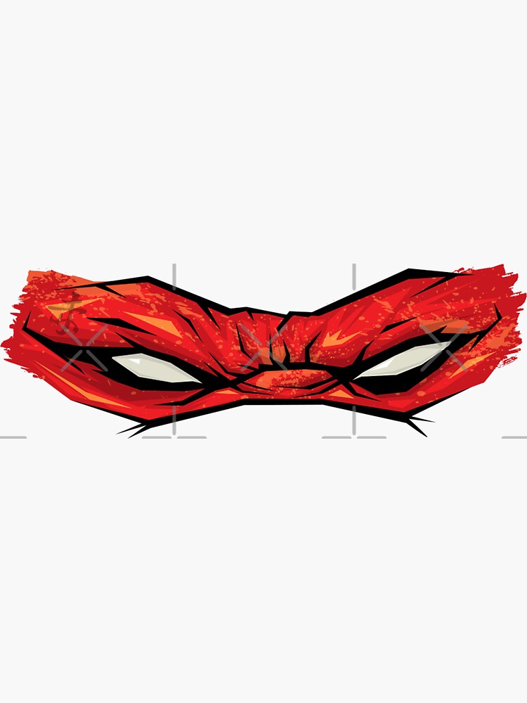 "Angry RAPH mask ninja " Sticker for Sale by ohlanol | Redbubble