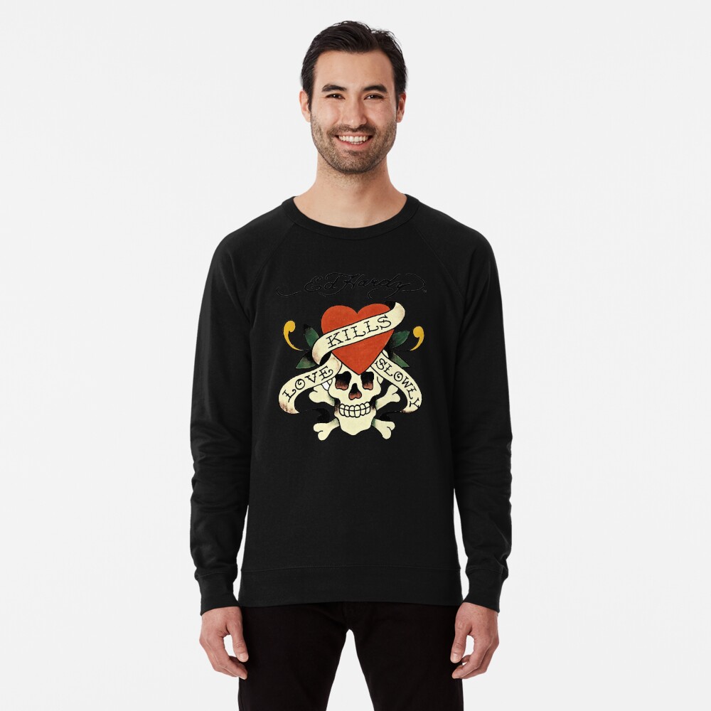 "ed hardy love kills slowly" Sticker for Sale by ZacheryMurray | Redbubble