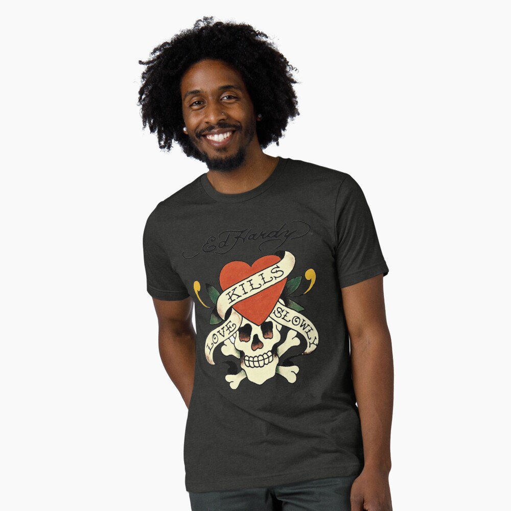 "ed hardy love kills slowly" Sticker for Sale by ZacheryMurray | Redbubble