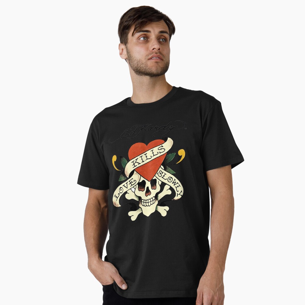 "ed hardy love kills slowly" Sticker for Sale by ZacheryMurray | Redbubble