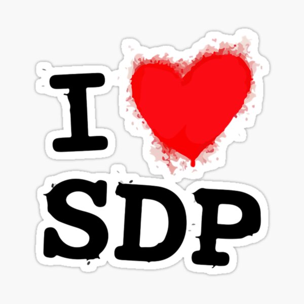 "Sdp I Love SDP" Sticker for Sale by RosamondeTherr | Redbubble
