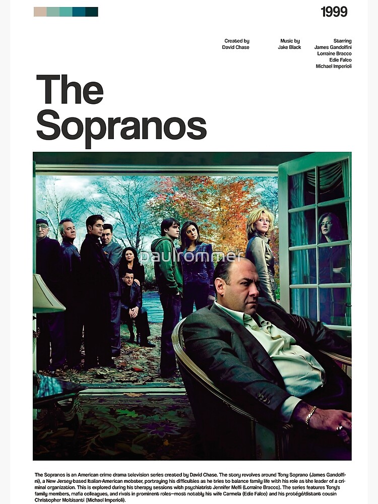 "The sopranos movie poster" Poster by paulrommer | Redbubble