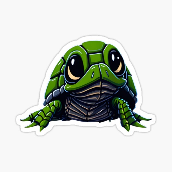 "cute cartoon turtle." Sticker for Sale by ratchawoot | Redbubble