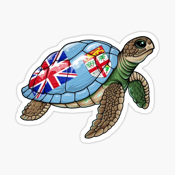 "Turtle Flag Of Fiji - Gift For Fijian From Fiji , fiji Turtle , fiji ...