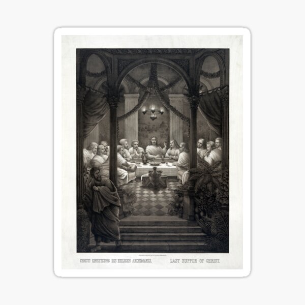 "STK501536A-Jesus Christ and his apostles at the Last Supper." Sticker ...
