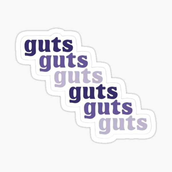 "Guts - olivia rodrigo" Sticker for Sale by designsbyzw | Redbubble