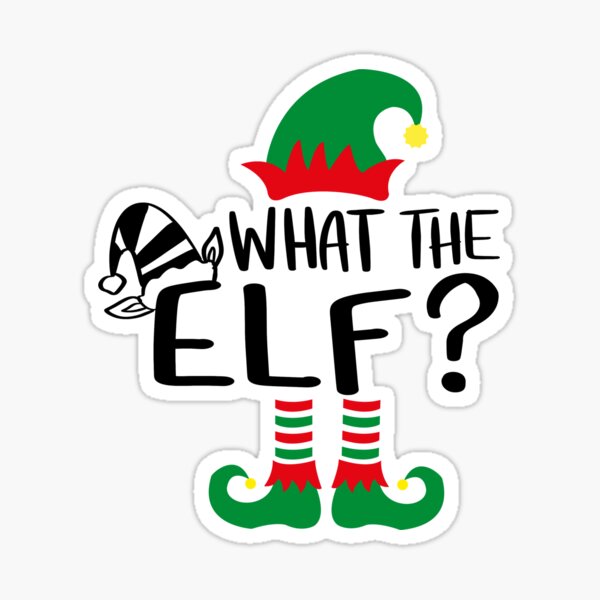 "Funny Christmas Elf" Sticker for Sale by AAcrew | Redbubble