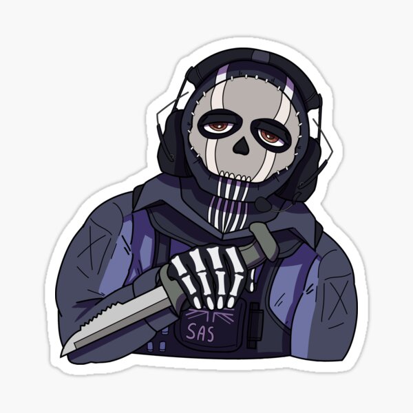 "Simon Ghost Riley" Sticker for Sale by BoredSloth | Redbubble