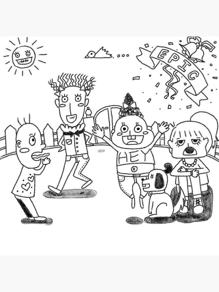 "Epic Friends - village" Sticker for Sale by sophia123414 | Redbubble