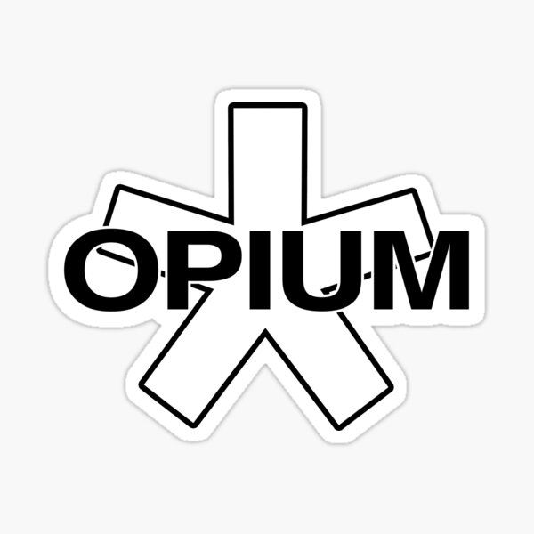 "Asterisk Opium logo " Sticker for Sale by ButterflyBoiUgh | Redbubble