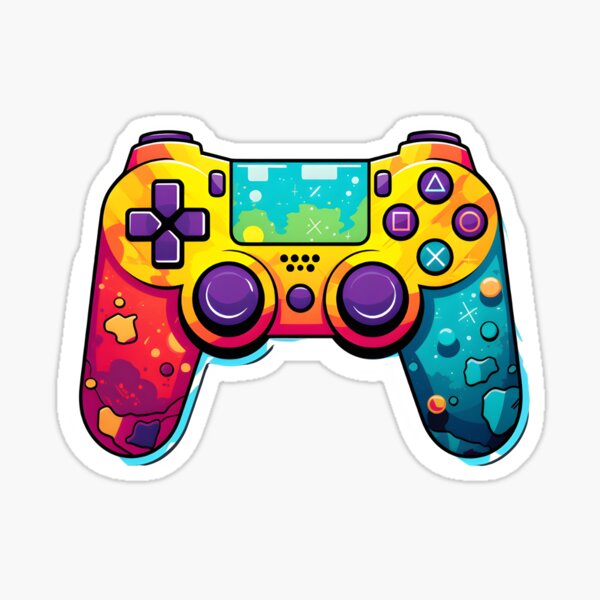 "Colorfull Playstation Controller" Sticker for Sale by butterflykissss ...