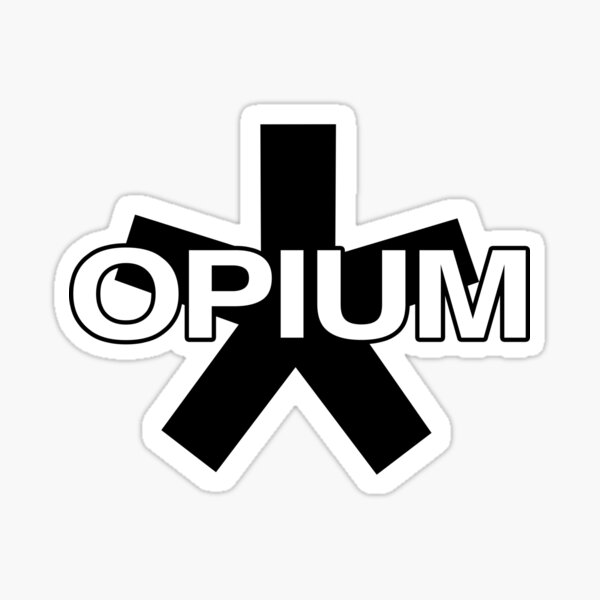 "Asterisk Opium logo " Sticker for Sale by ButterflyBoiUgh | Redbubble
