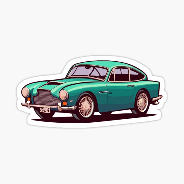 "Aston Martin DB2- Cartoon Design" Sticker for Sale by PoppinDesigner ...