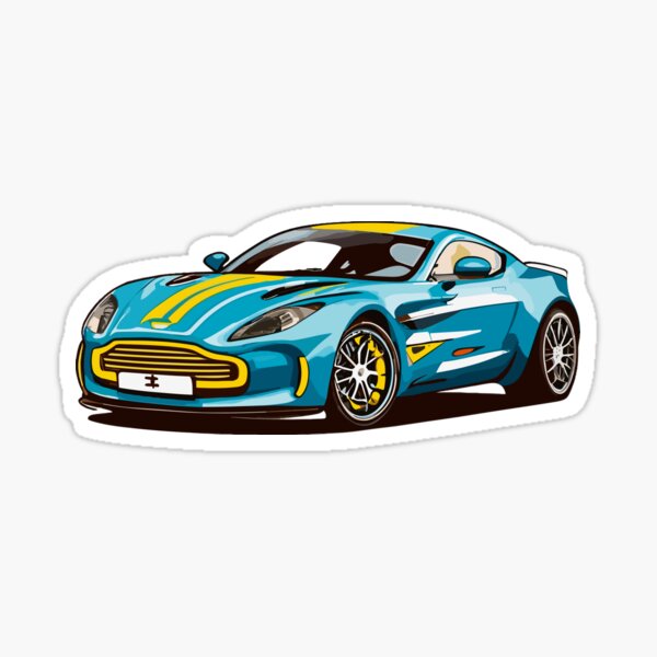 "Aston Martin ONE-77- Cartoon Design" Sticker for Sale by ...