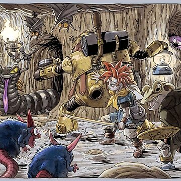 "Crono, Robo, and Frog Traverse a Dark Cavern Filled With Monsters ...