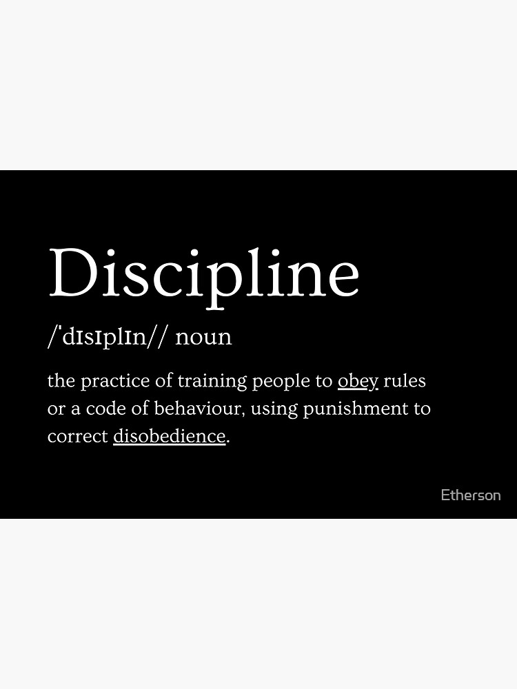 "Discipline" Sticker for Sale by Etherson | Redbubble