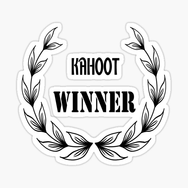 "KAHOOT WINNER " Sticker for Sale by saadabs | Redbubble
