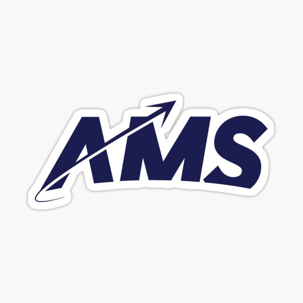 "AMS Logo Navy" Sticker for Sale by AeroMakersGT | Redbubble