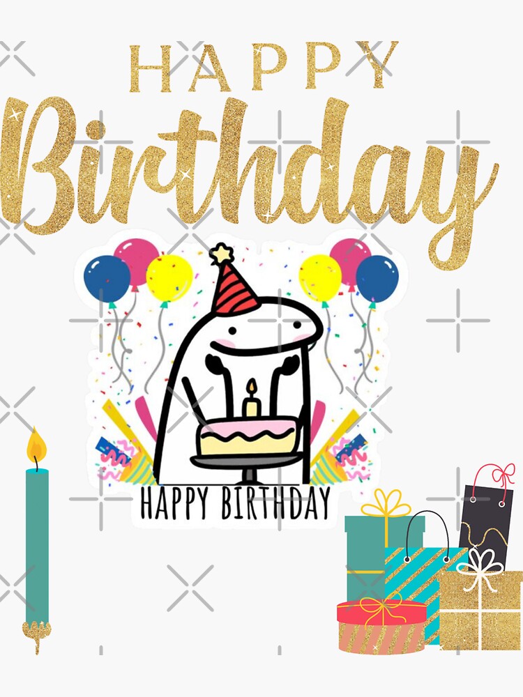 "FLORK HAPPY BIRTHDAY - HAPPY BIRTHDAY" Sticker by Erikasinhag | Redbubble