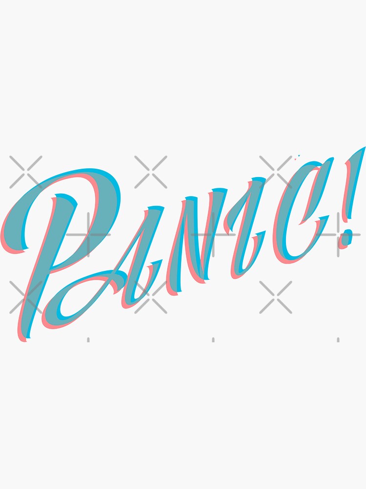 "Panic Typography" Sticker by warddt | Redbubble