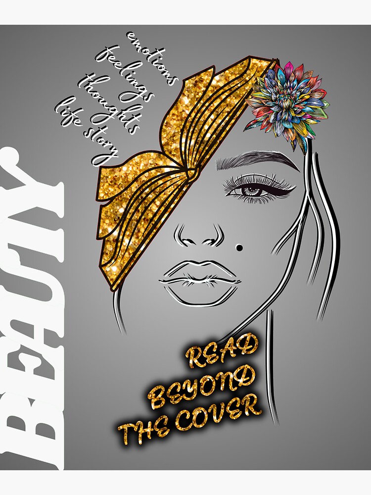 "Women face 'READ BEYOND THE COVER'" Sticker for Sale by UmanART ...